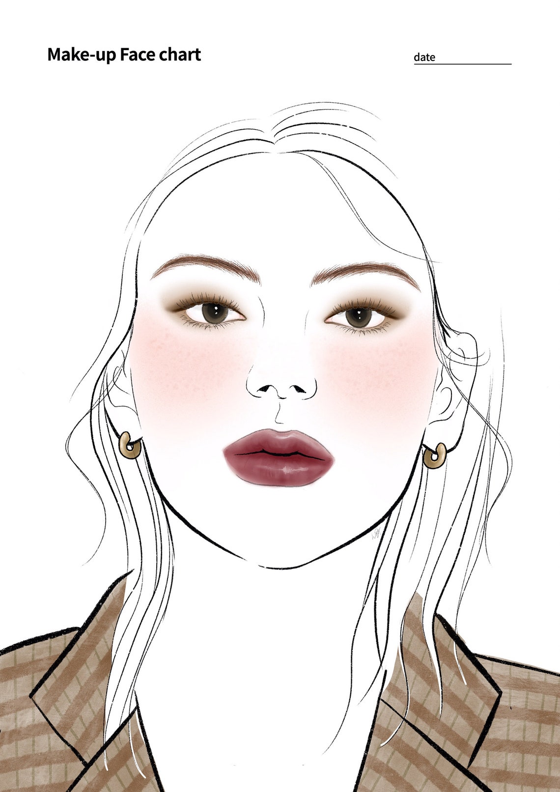 Makeup Practice Face Printable