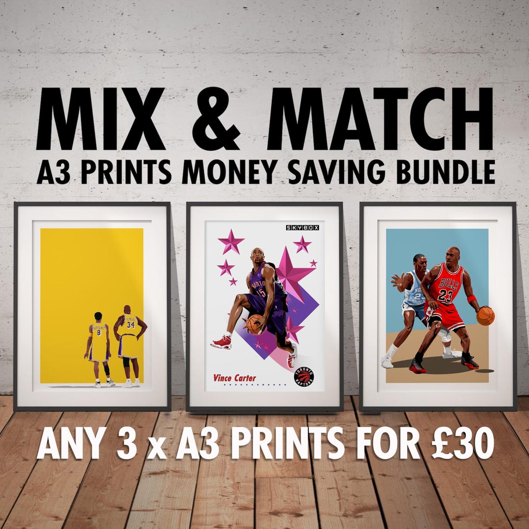 Mix & Match - Set of Any 3 Basketball Posters - Etsy