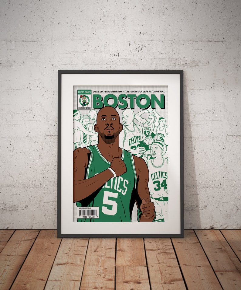 Boston Celtics Comic Cover - Etsy