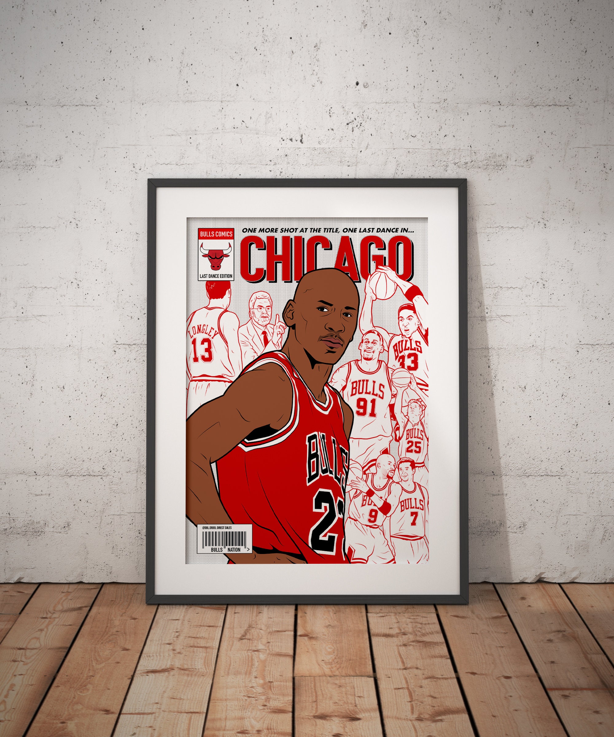 Chicago Bulls Comic Cover - Etsy