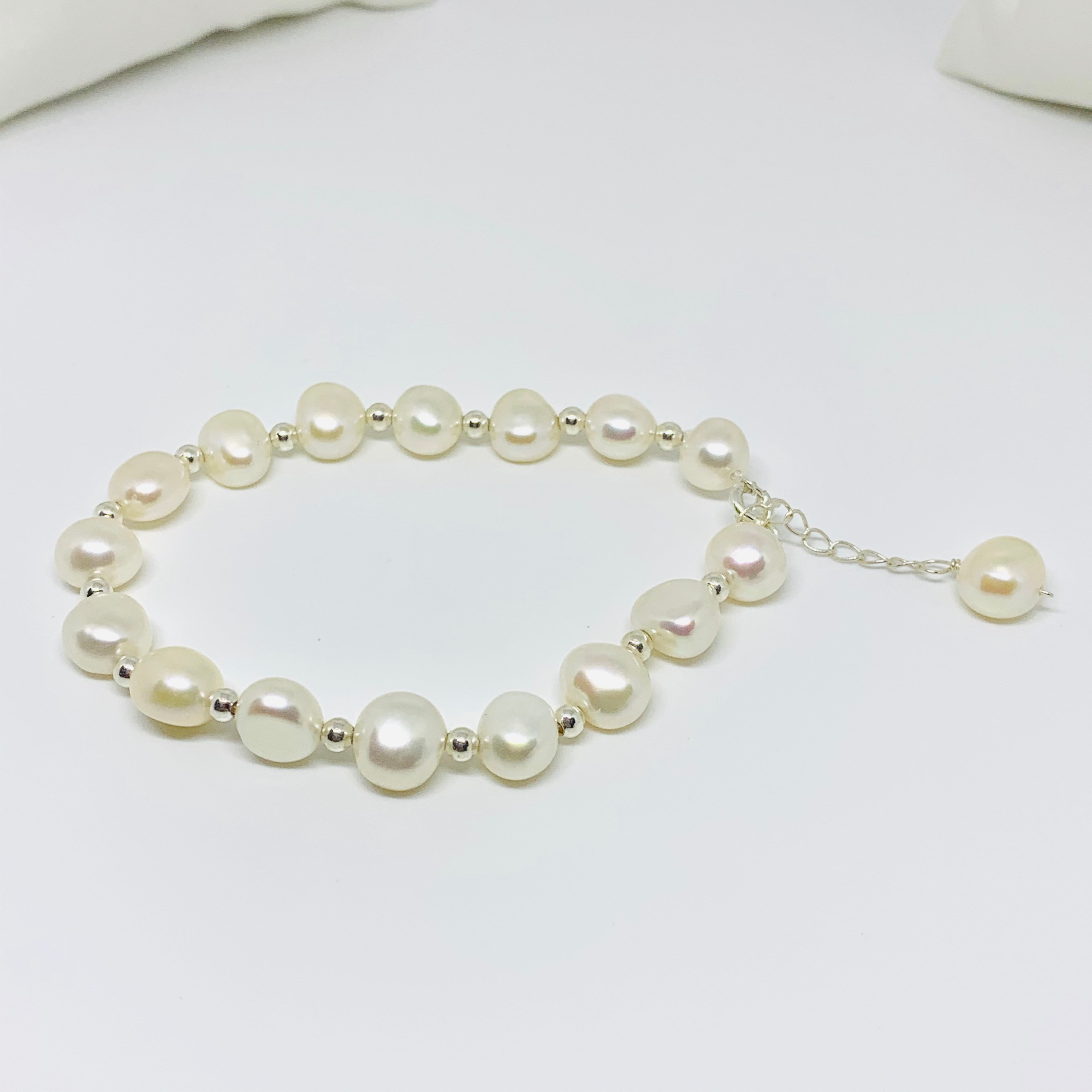 Perle baroque naturelle 8-9mmwith 925 Sterling Silver Jewelry Cadeau ...