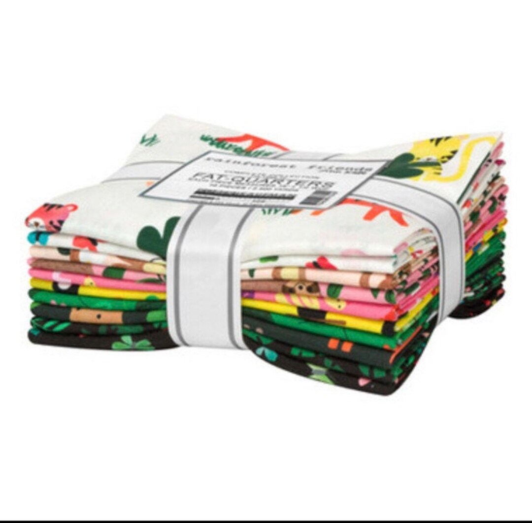 Rainforest Friends 10 Piece Fat Quarter Bundle Ann Kelle Robert Kaufman ...