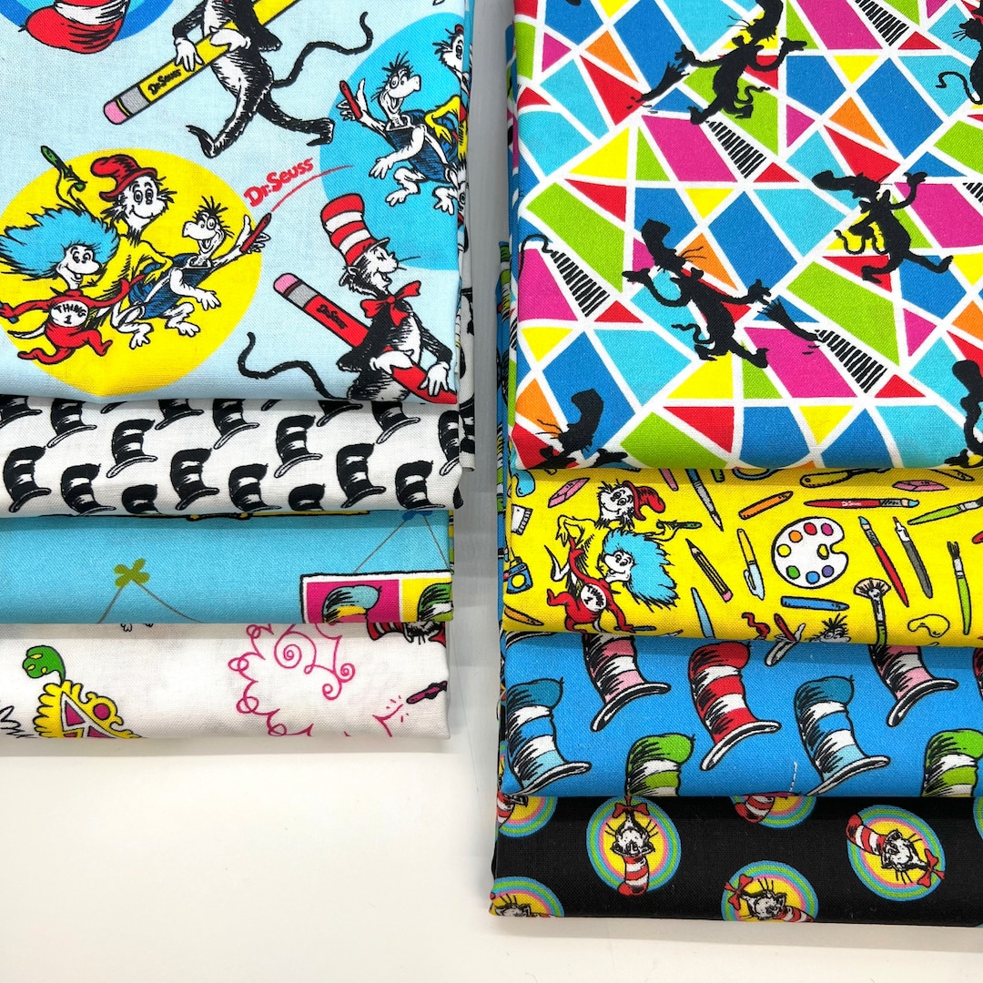 Cat in the Hat 8 Piece Fat Quarter Bundle *shop Cut* | Robert Kaufman ...