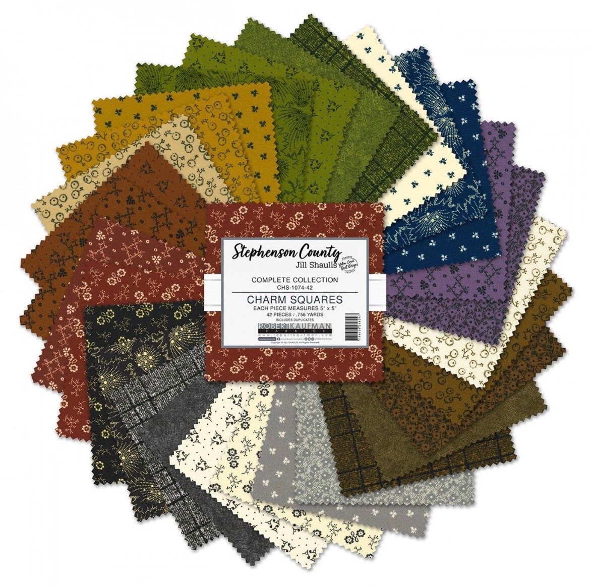 Stephenson County by Jill Shaulis Complete Collection Charm Squares CHS ...