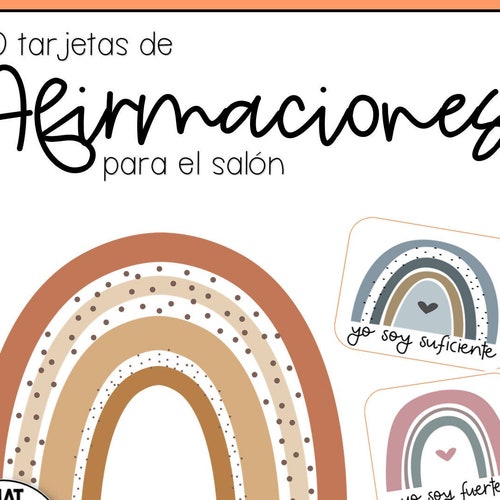 Boho Spanish Affirmation Cards - Etsy
