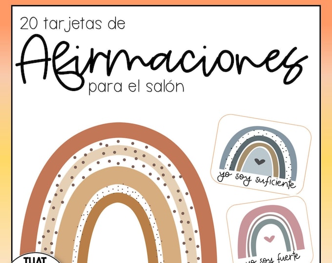 Boho Spanish Affirmation Cards - Etsy