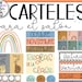 Boho /neutral Spanish Classroom Decor Editable Files - Etsy
