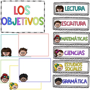 Rotulos Para El Salon (classroom Decor) Rainbow Theme - Etsy