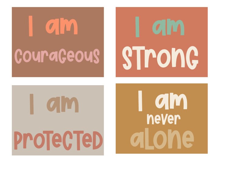20 Affirmation Cards - BOHO Palette - Etsy