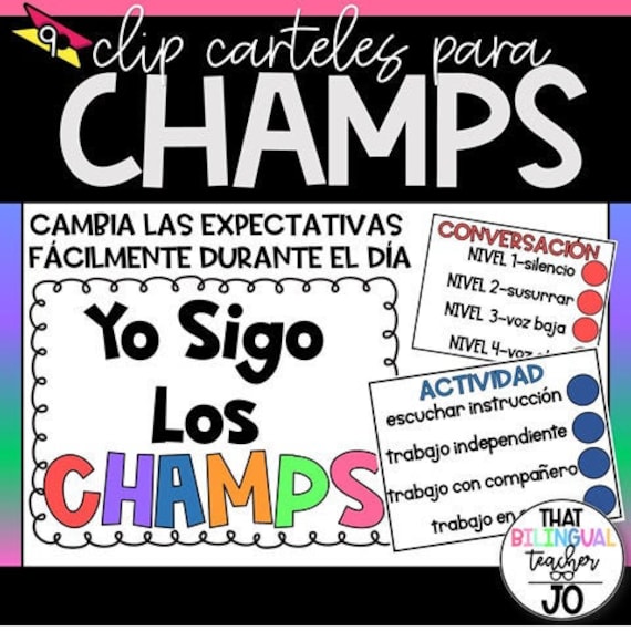 CHAMPS Clip It Posters in Spanish | Etsy