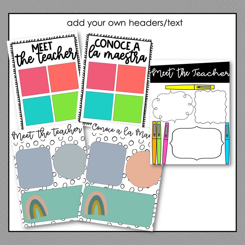 Meet the Teacher Templates ~ English AND Spanish ~growing Editable ...