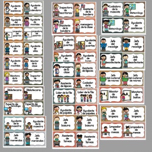 Trabajos Del Salon | Classroom Jobs | Spanish - Etsy
