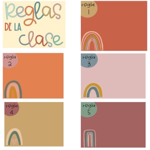 Boho /neutral Spanish Classroom Decor - Editable Files Included - Etsy