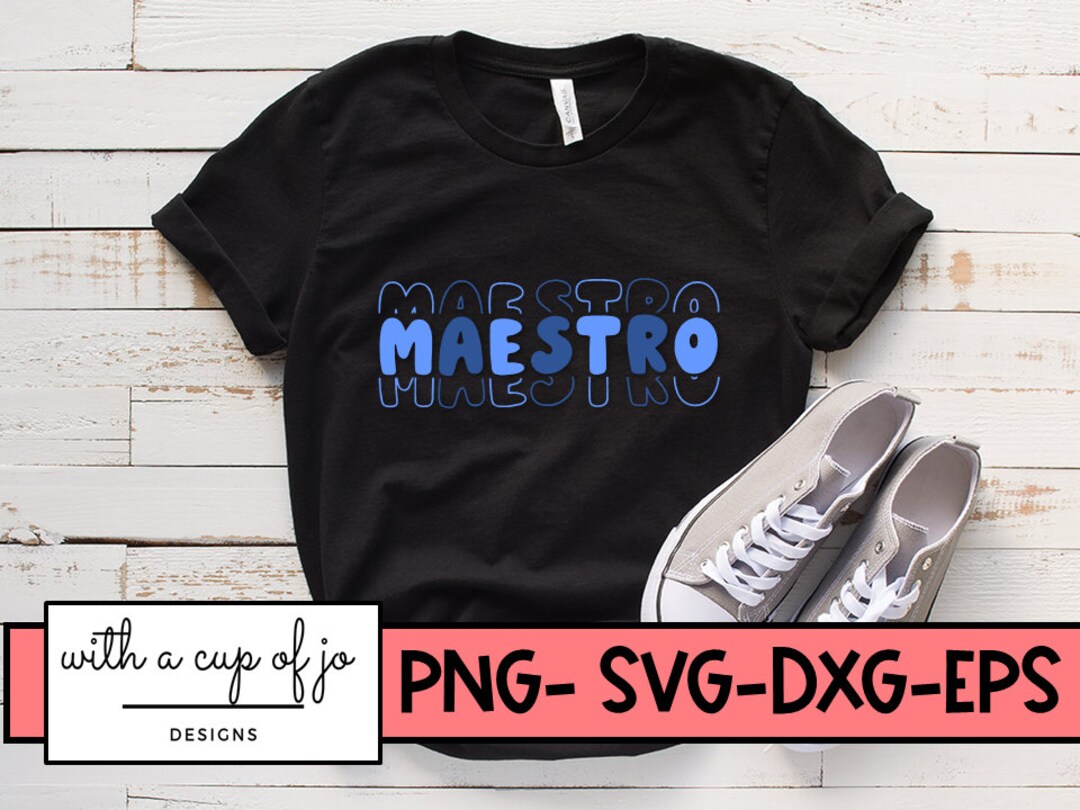 Maestro SVG in Stacked Font - Etsy