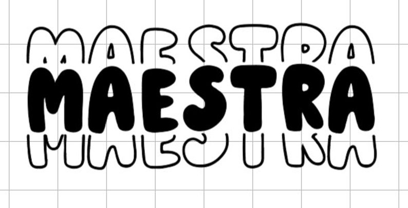 Maestra SVG in Stacked Font - Etsy