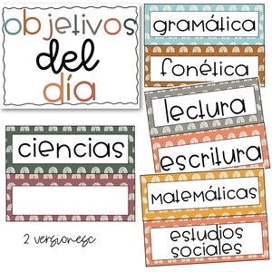 Boho /neutral Spanish Classroom Decor - Editable Files Included - Etsy