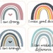 20 Affirmation Cards - Boho/rainbow Theme - Etsy