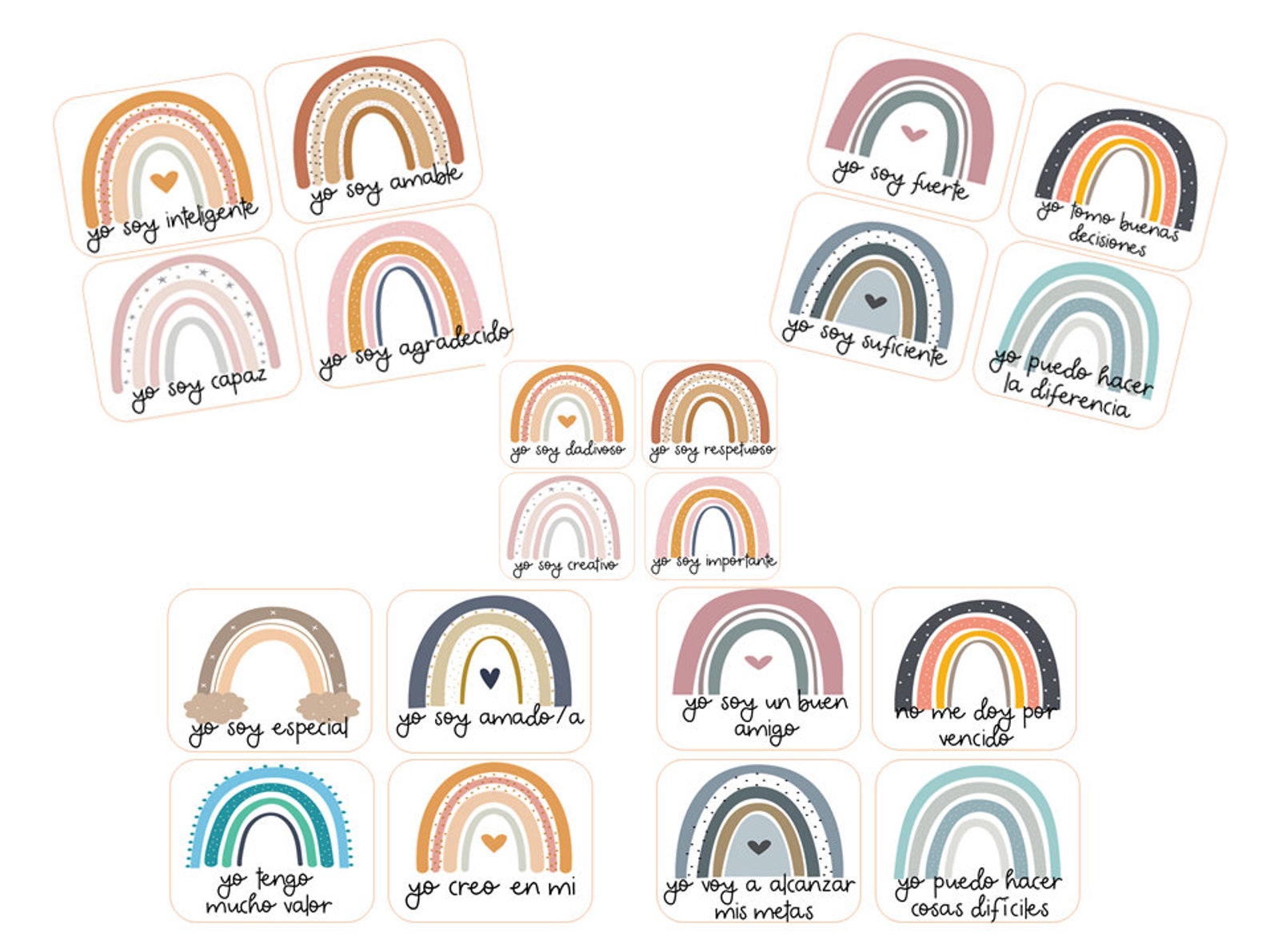 Boho Spanish Affirmation Cards - Etsy