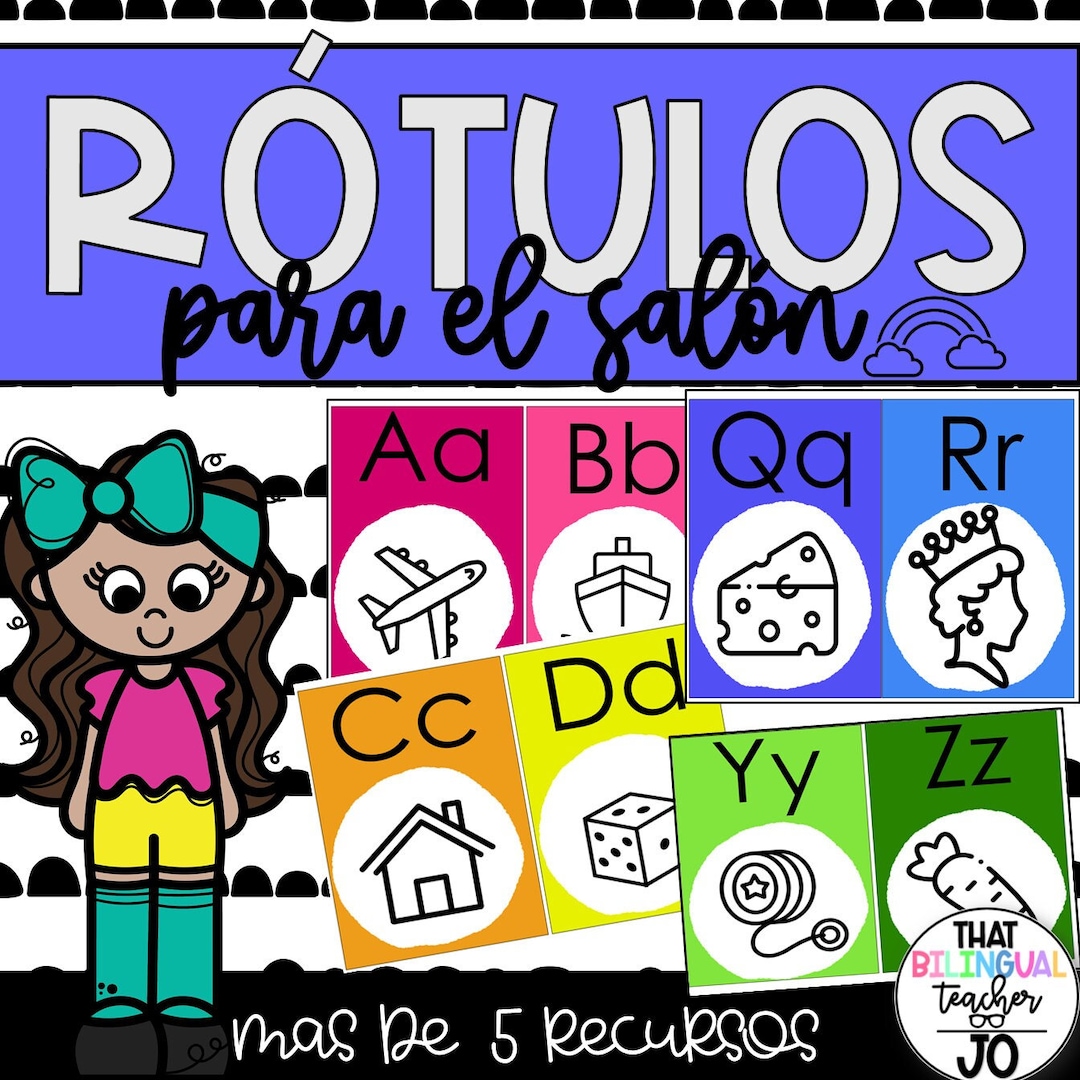 Rotulos Para El Salon (classroom Decor) Rainbow Theme - Etsy