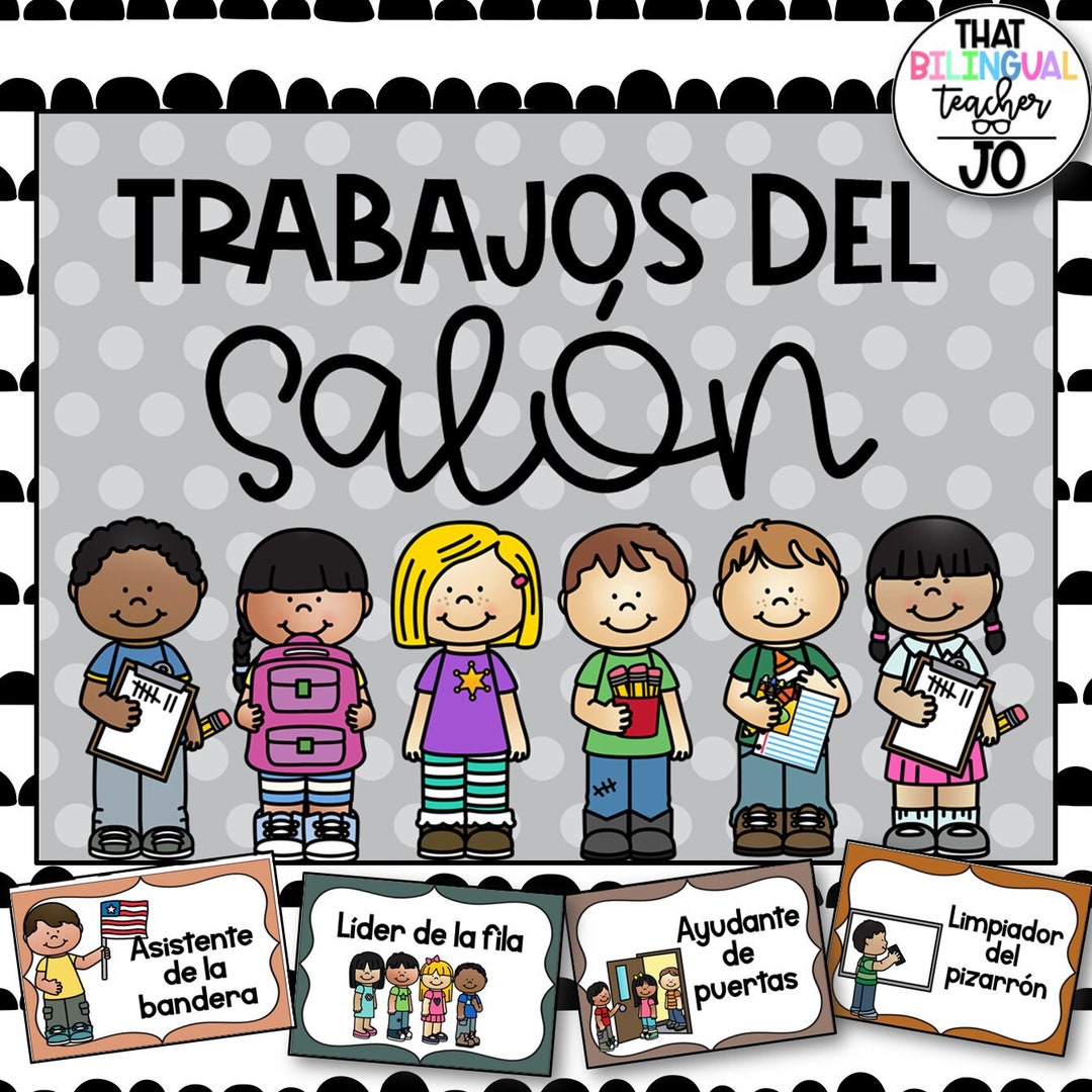 Trabajos Del Salon | Classroom Jobs | Spanish - Etsy