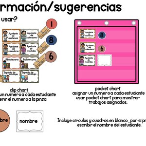 Trabajos Del Salon | Classroom Jobs | Spanish - Etsy