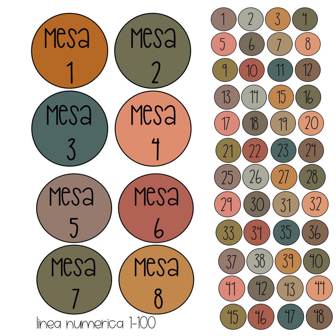 Boho /neutral Spanish Classroom Decor Editable Files - Etsy