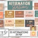 20 Affirmation Cards - BOHO Palette - Etsy