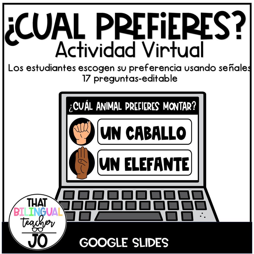 Cual Prefieres? Actividad Virtual Divertida Para Conocer a Los ...