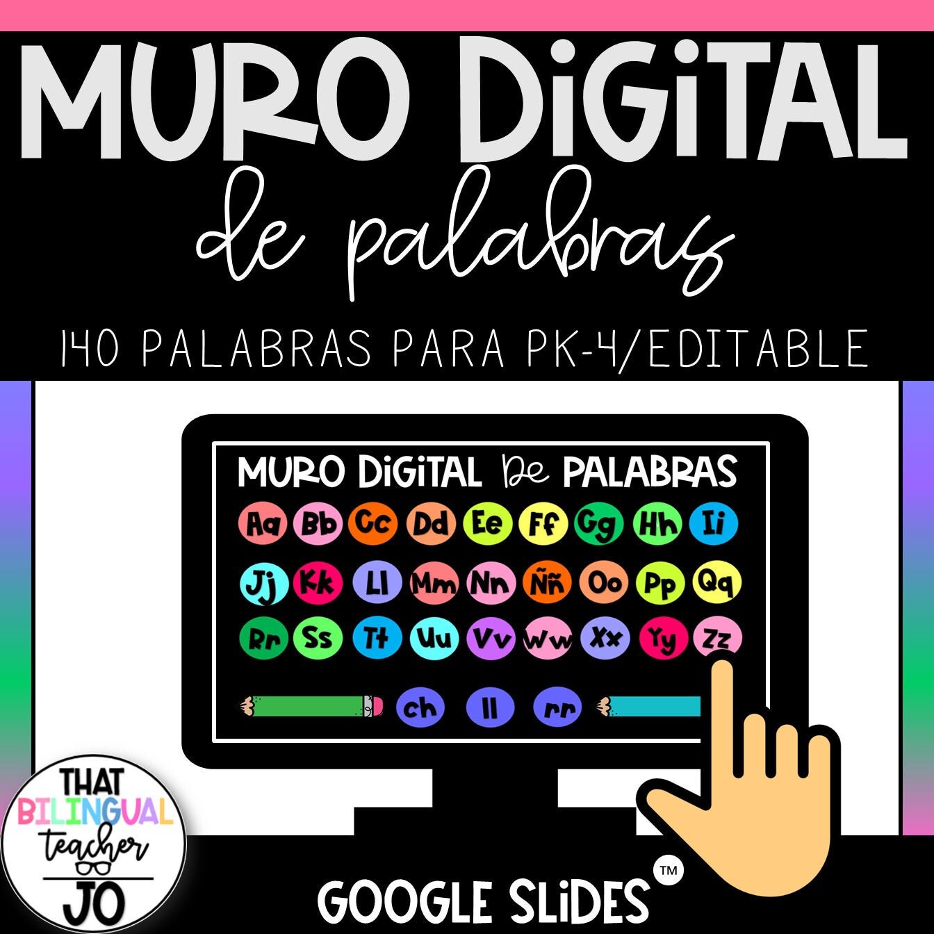 Muro Digital De Palabras Frecuentes ! 140 Palabras Para Pk-4 - Editable ...