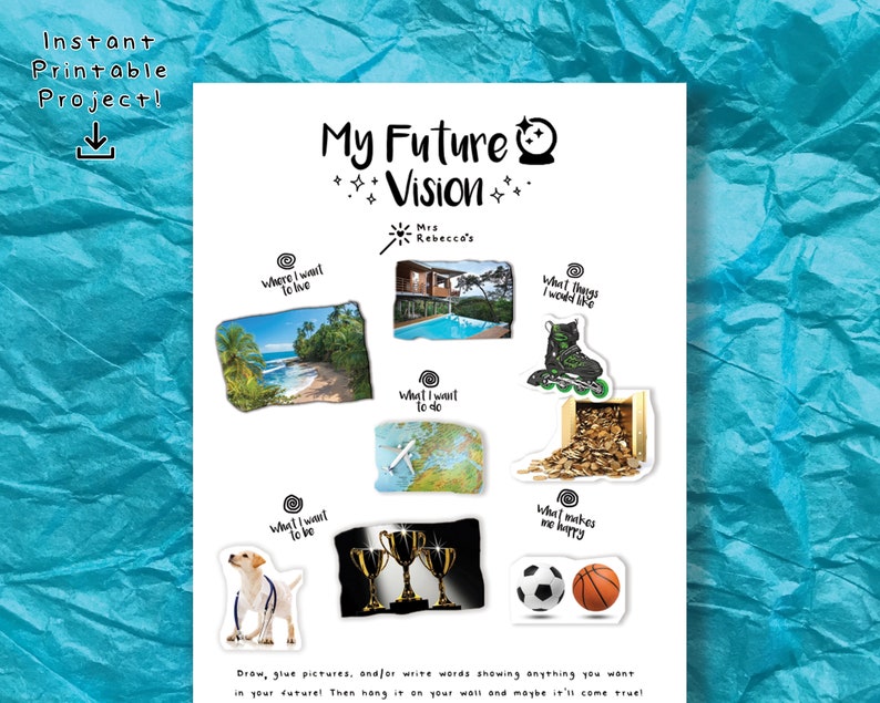 My Future Vision Vision Board Template Encourage Positive - Etsy
