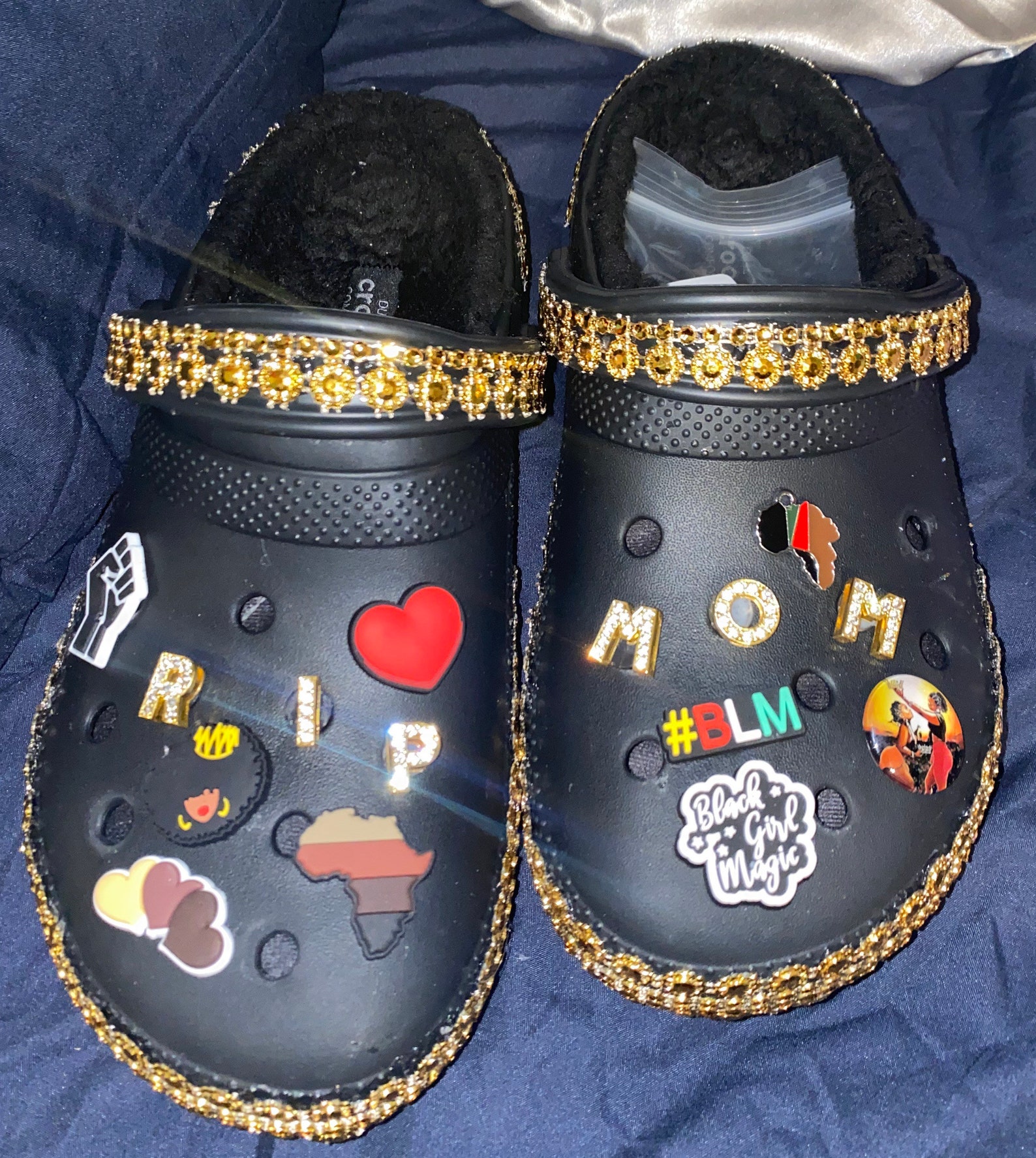 Womens custom crocs with fur | Etsy