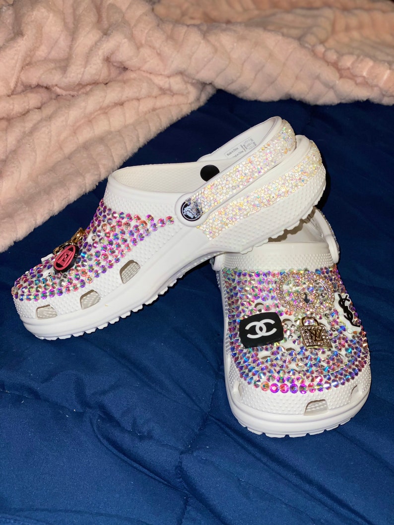 Womens blinged out rhinestone crocs | Etsy
