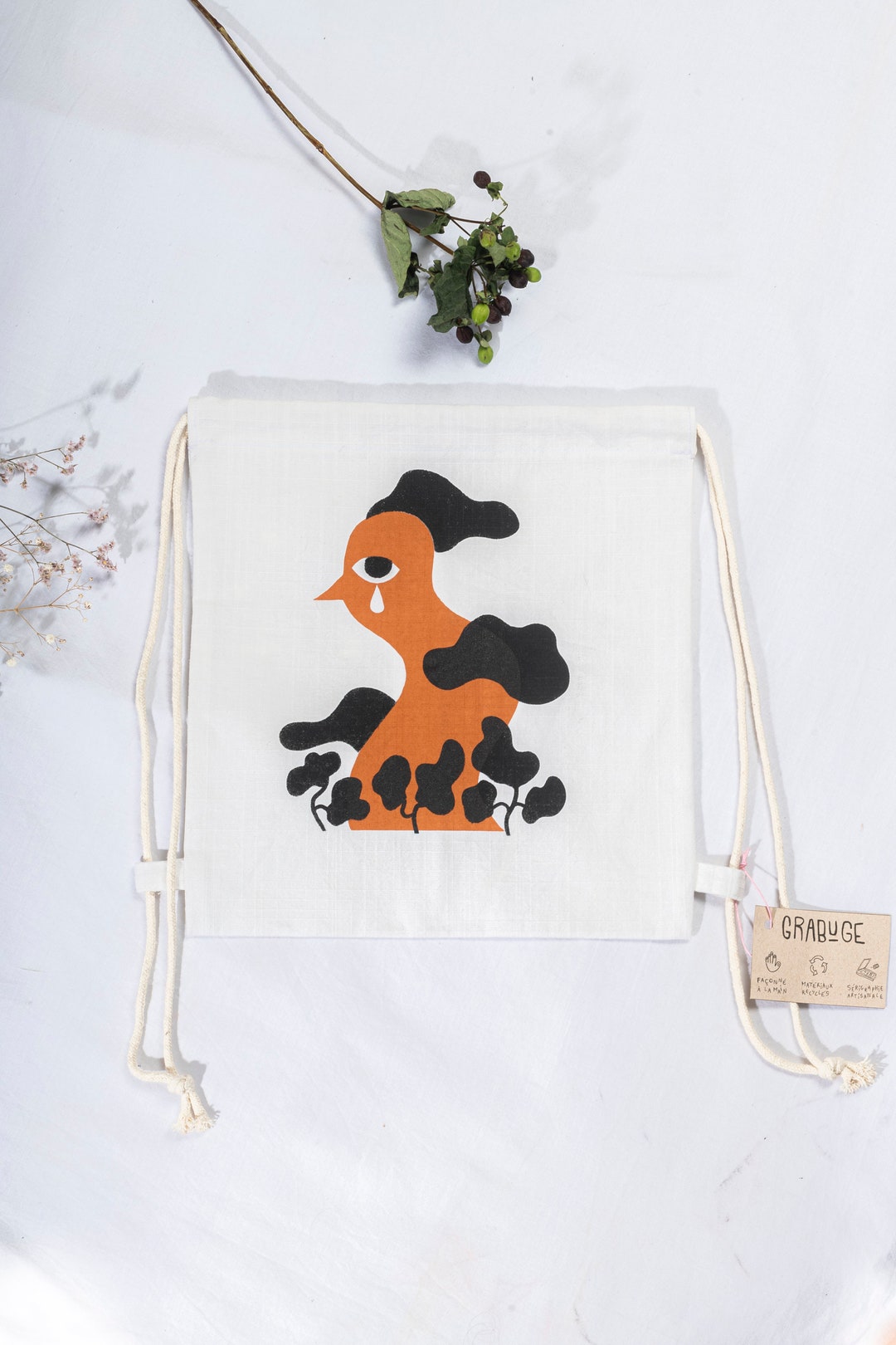 Silkscreen Backpack Cord "spirit Sadness" - Etsy