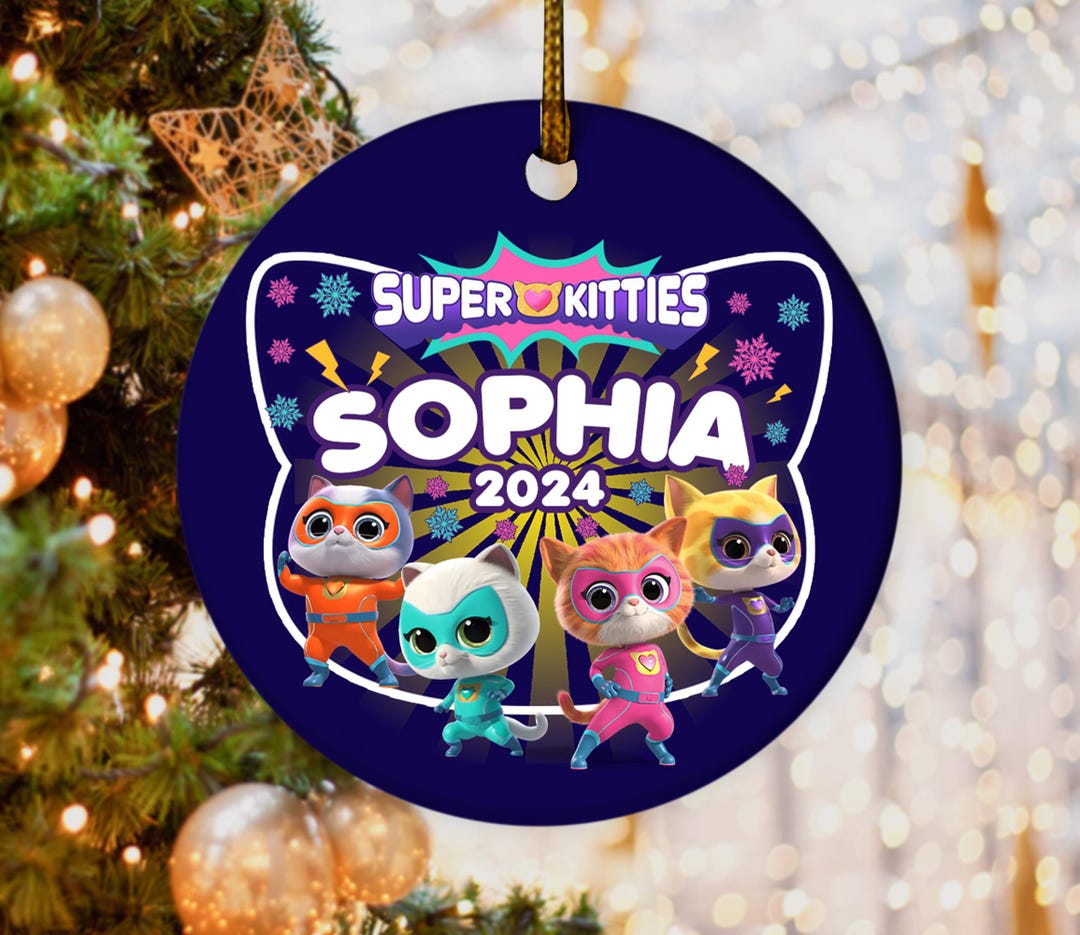 Personalized Superkitties Christmas Ornament, Superkitties Xmas Holiday ...