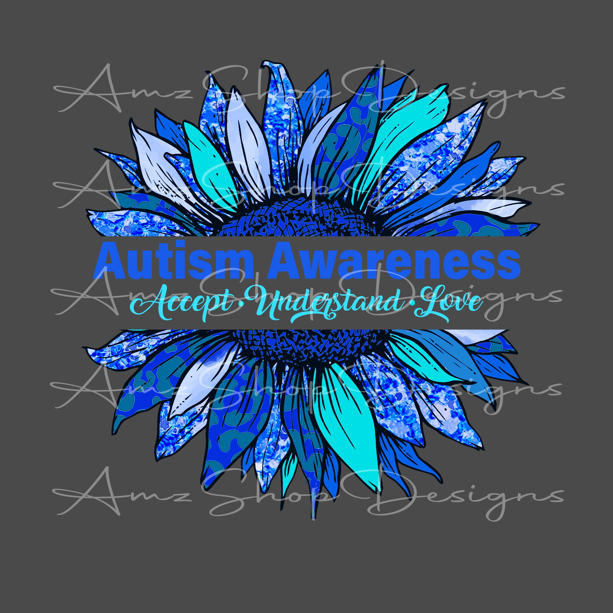 We Wear Blue for Autism Awareness PNG, Accept Understand Love PNG, Blue ...