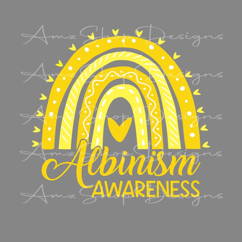 Albinism Awareness Ribbon Png, We Wear Yellow Png, Rainbow Albinism ...