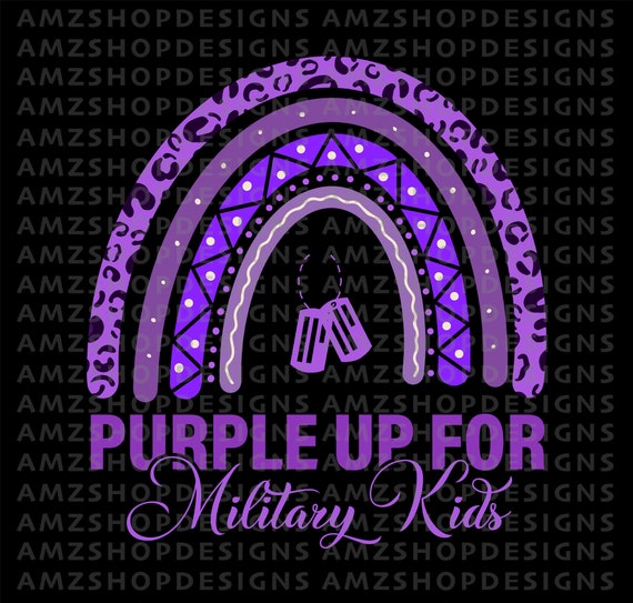 Purple up for Military Kids Rainbow Military Child Month | Etsy