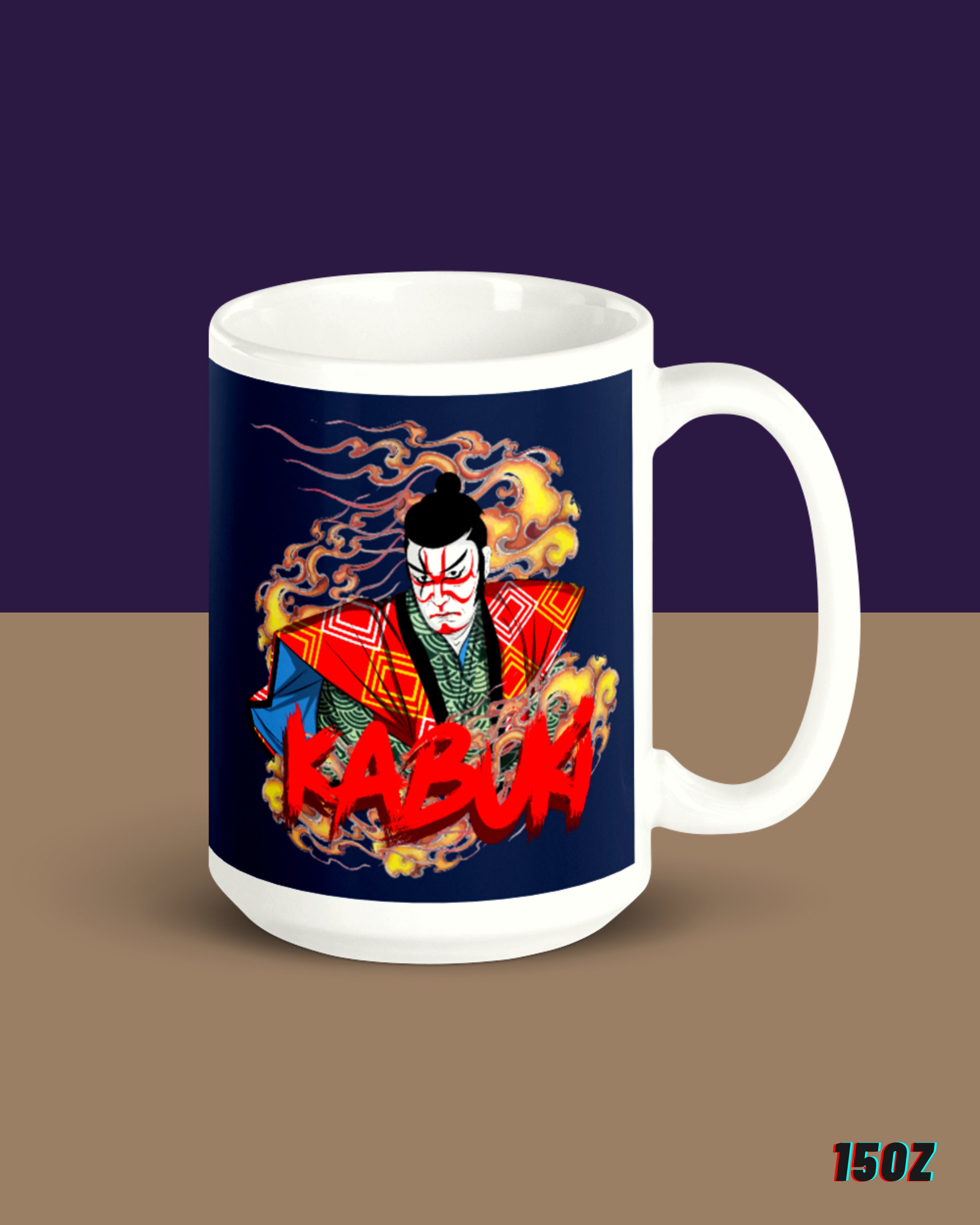Kabuki Actor Coffee Mug / Ceramic Mug for Coffee and Tea Lovers / Cool ...
