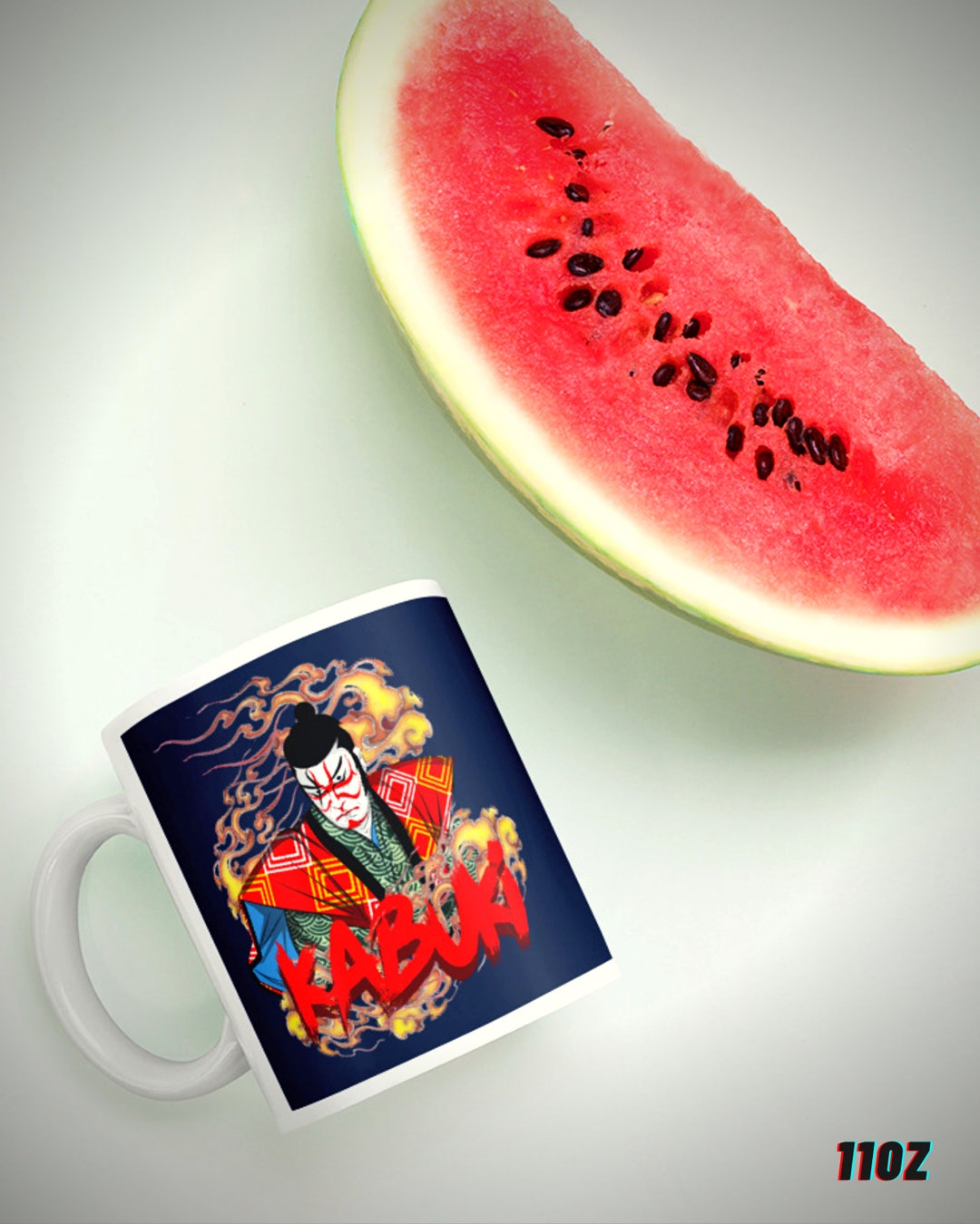 Kabuki Actor Coffee Mug / Ceramic Mug for Coffee and Tea Lovers / Cool ...