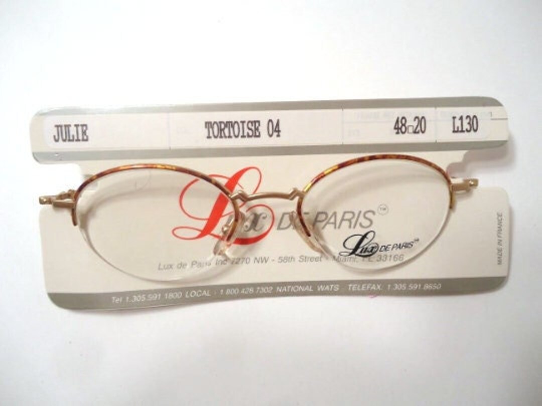 Lux De Paris Eyeglass Frames Model Julie Tortoise France Eyeglasses 48 ...