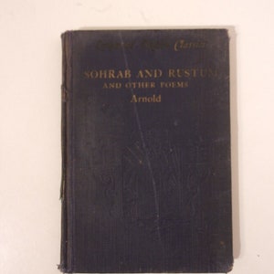 Vintage Book Sohrab and Rustum Matthew Arnold Poems Poetry 1910 - Etsy