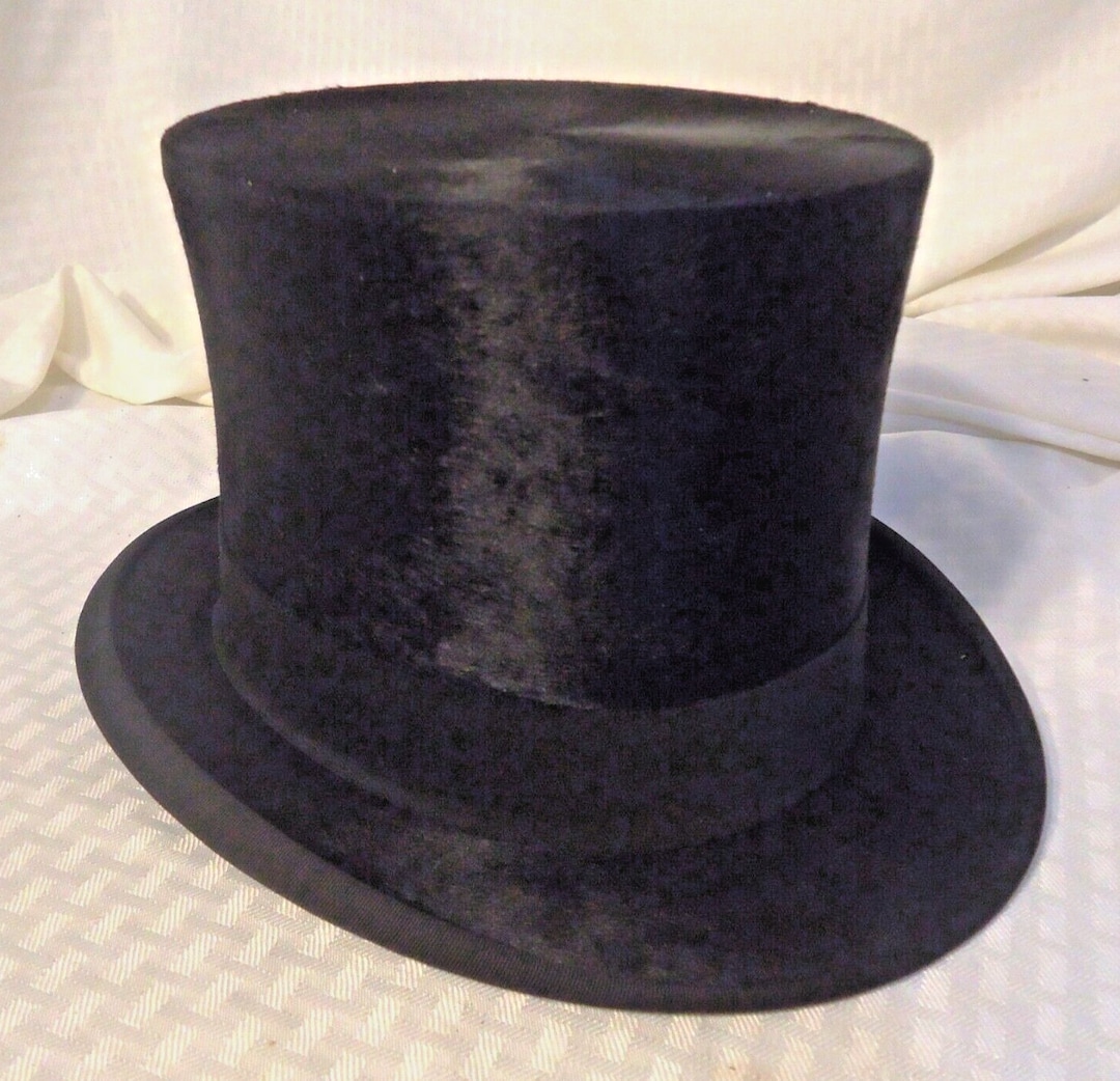Vintage Knox Boston Black Beaver Silk Top Hat With Box 7 - Etsy