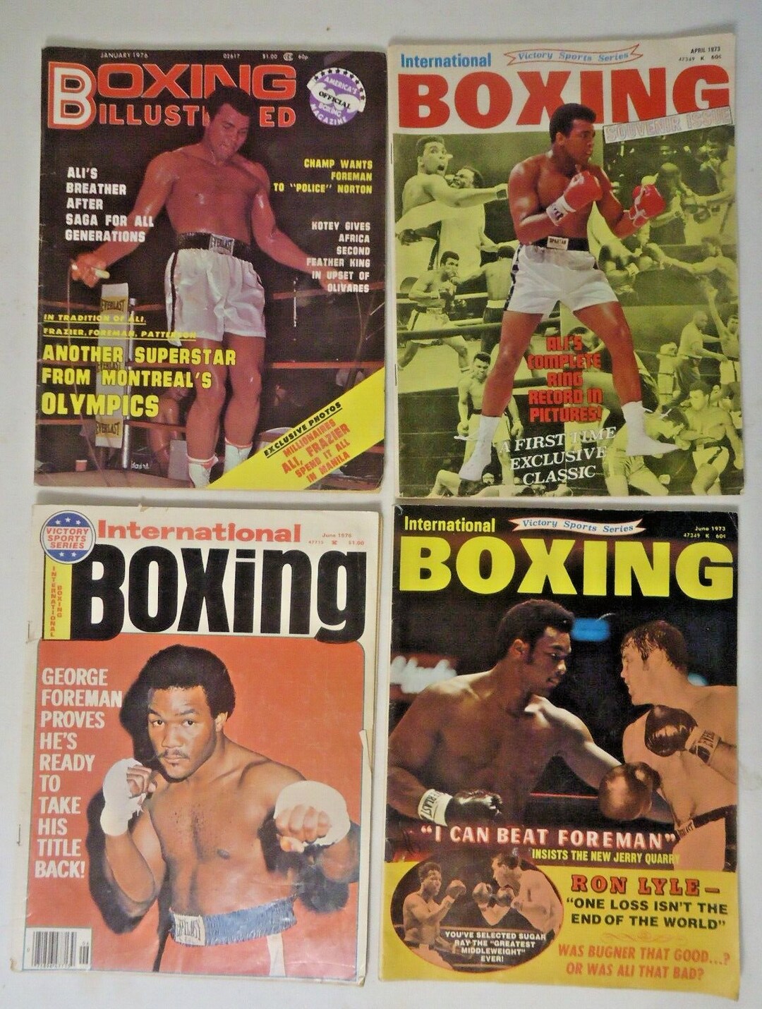 4 Vintage Boxing International Magazines Muhammad Ali George Foreman ...