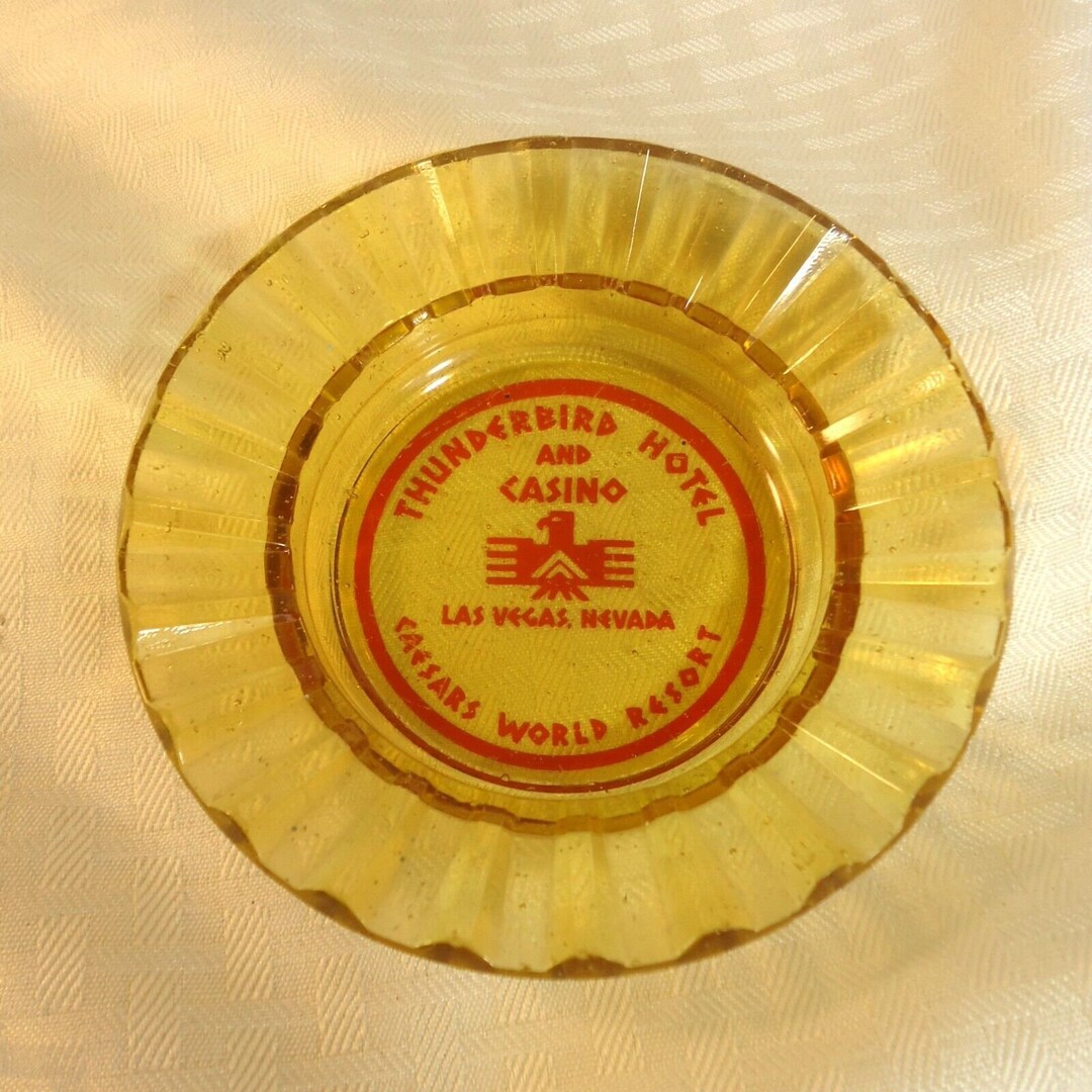 Vintage Thunderbird Hotel Casino Advertising Ashtray Ring Dish Trinket ...