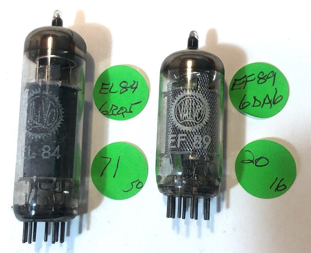 2 Valvo EL84 6BQ5 EF89 6DA6 Radio Amplifier Electron Vacuum Tubes TV-7 ...