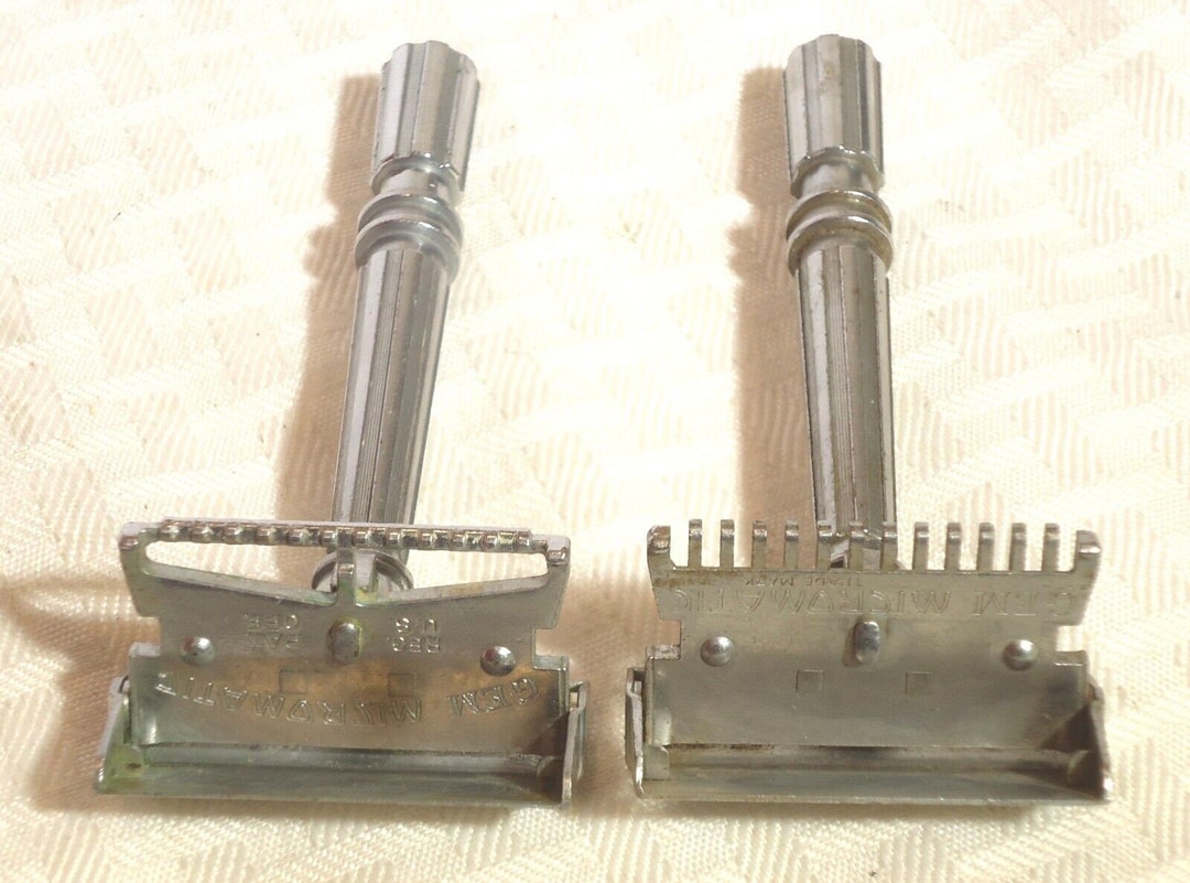 2 Vintage GEM Micromatic Safety Razors - Etsy