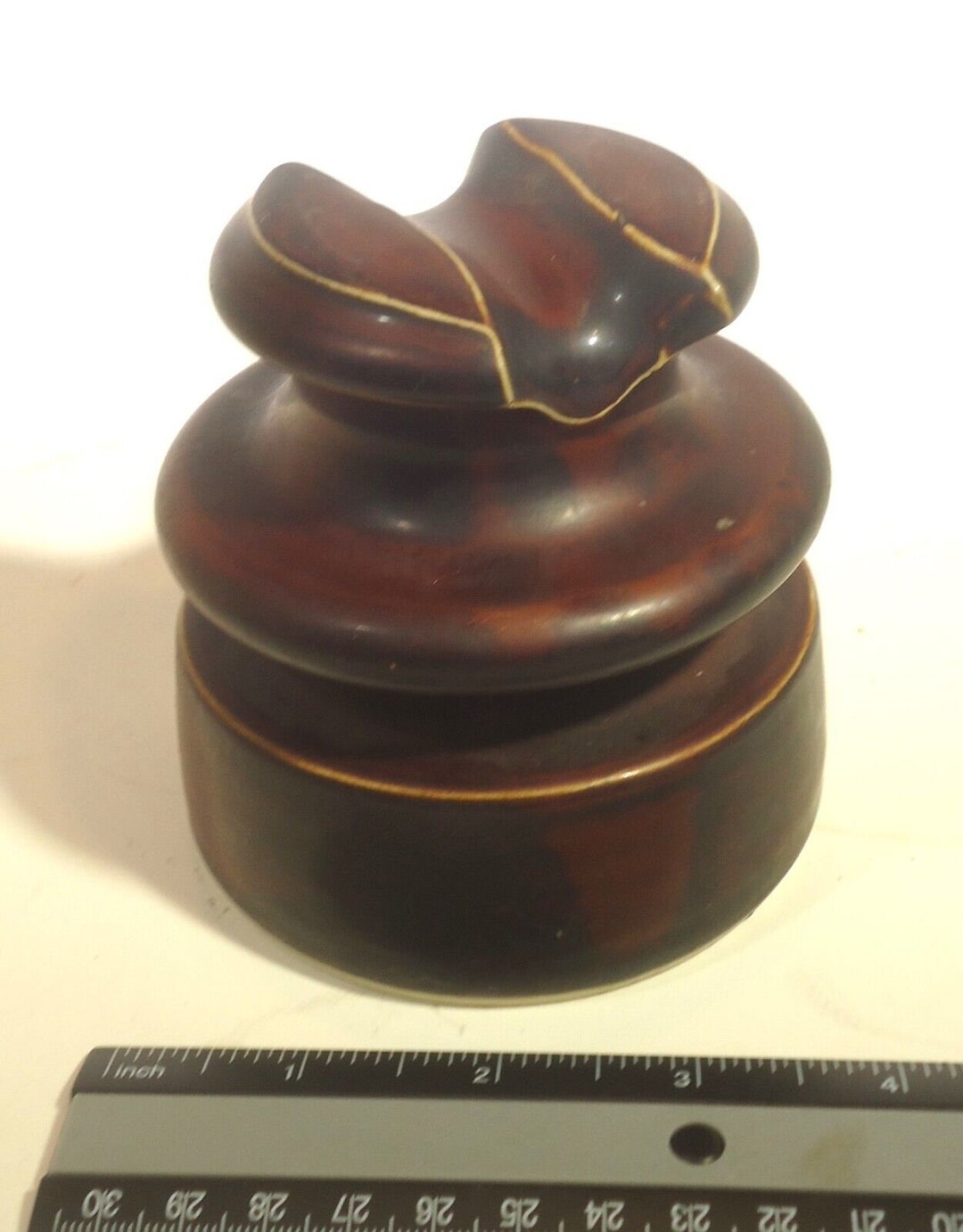 Fred M Locke 77 Insulator Porcelain Ceramic Glazed Brown - Etsy