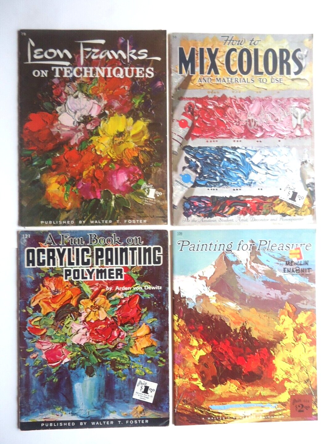 4 Walter Foster How to Draw & Paint Acrylic Painting Techniques Mix ...