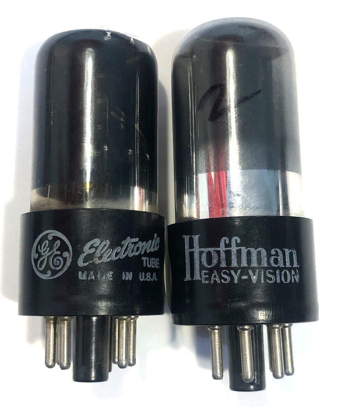 2 6K6 GT Vacuum Radio Amplifier Tubes Smoked Glass GE Hoffmantv-7 ...