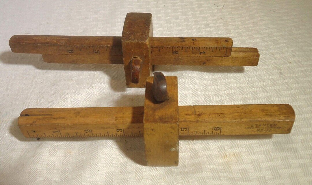 2 Vintage Wooden Scribes 1 Stanley No. 62 1 Unknown Old Tools - Etsy